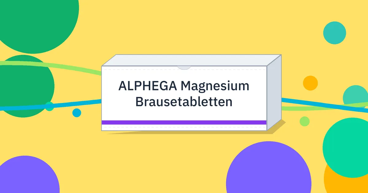 Symbolbild: Packung mit der Aufschrift ALPHEGA Magnesium Brausetabletten (PZN 18879398) – Verfügbarkeit und Bezug in Apotheken in Frankfurt am Main