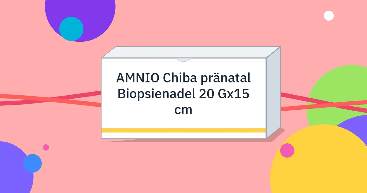 Symbolbild: Packung mit der Aufschrift AMNIO Chiba pränatal Biopsienadel 20 Gx15 cm (PZN 16921334) – Verfügbarkeit und Bezug in Apotheken in Frankfurt am Main
