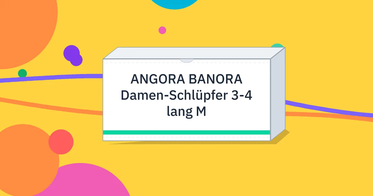 Symbolbild: Packung mit der Aufschrift ANGORA BANORA Damen-Schlüpfer 3-4 lang M (PZN 06192704) – Verfügbarkeit und Bezug in Apotheken in Frankfurt am Main