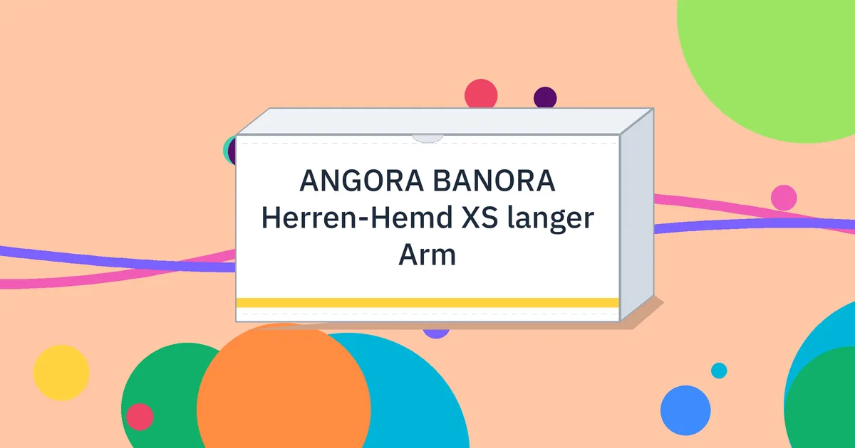 Symbolbild: Packung mit der Aufschrift ANGORA BANORA Herren-Hemd XS langer Arm (PZN 06192354) – Verfügbarkeit und Bezug in Apotheken in Frankfurt am Main
