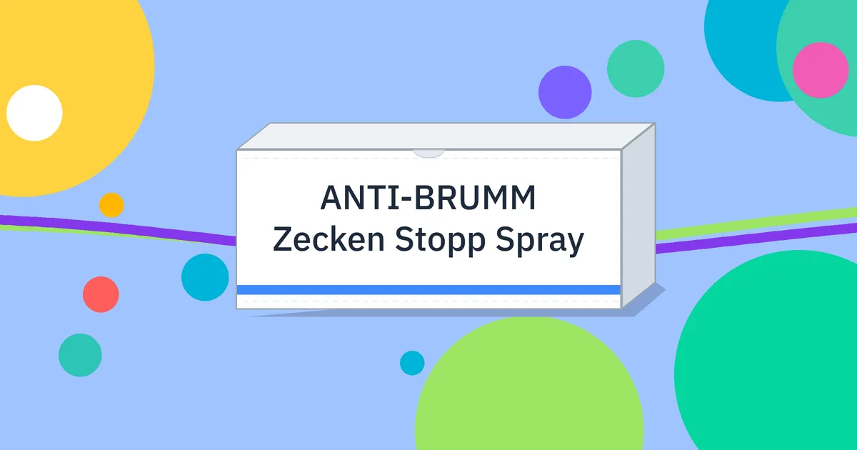 Symbolbild: Packung mit der Aufschrift ANTI-BRUMM Zecken Stopp Spray (PZN 09373688) – Verfügbarkeit und Bezug in Apotheken in Frankfurt am Main