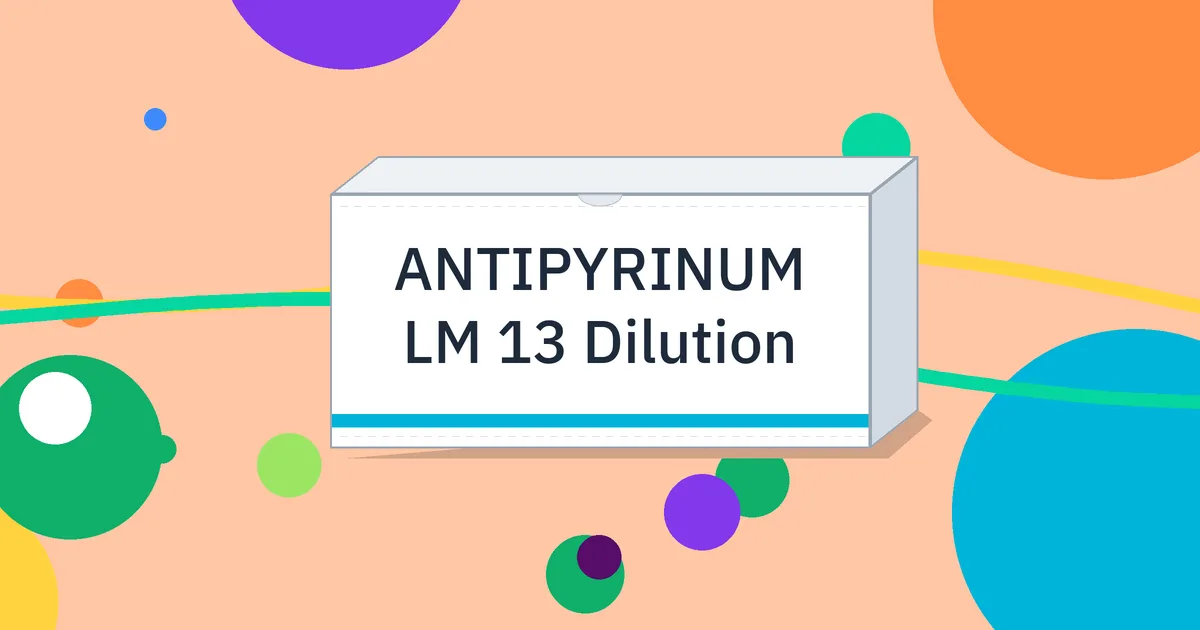 Symbolbild: Packung mit der Aufschrift ANTIPYRINUM LM 13 Dilution (PZN 13376379) – Verfügbarkeit und Bezug in Apotheken in Frankfurt am Main