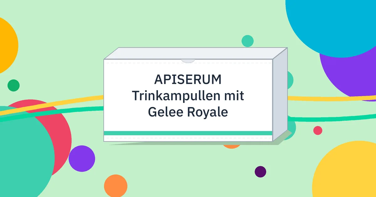 Symbolbild: Packung mit der Aufschrift APISERUM Trinkampullen mit Gelee Royale (PZN 02457382) – Verfügbarkeit und Bezug in Apotheken in Frankfurt am Main