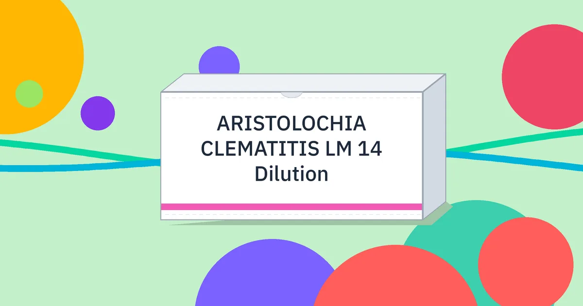 Symbolbild: Packung mit der Aufschrift ARISTOLOCHIA CLEMATITIS LM 14 Dilution (PZN 13391367) – Verfügbarkeit und Bezug in Apotheken in Frankfurt am Main