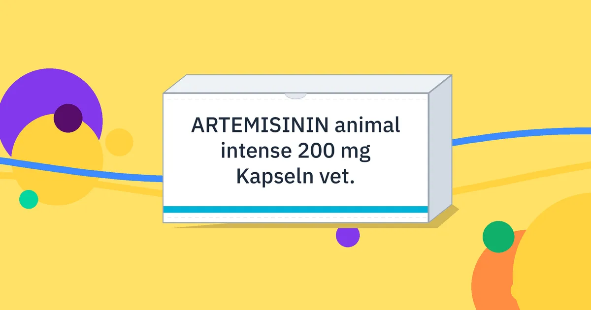 Symbolbild: Packung mit der Aufschrift ARTEMISININ animal intense 200 mg Kapseln vet. (PZN 18466710) – Verfügbarkeit und Bezug in Apotheken in Frankfurt am Main