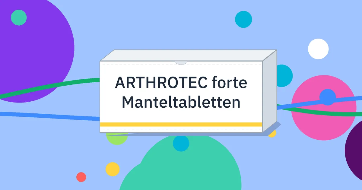 Symbolbild: Packung mit der Aufschrift ARTHROTEC forte Manteltabletten (PZN 14448879) – Verfügbarkeit und Bezug in Apotheken in Frankfurt am Main