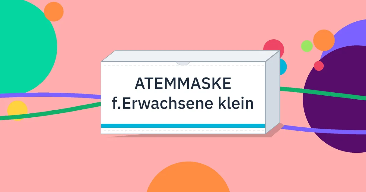Symbolbild: Packung mit der Aufschrift ATEMMASKE f.Erwachsene klein (PZN 04481901) – Verfügbarkeit und Bezug in Apotheken in Frankfurt am Main