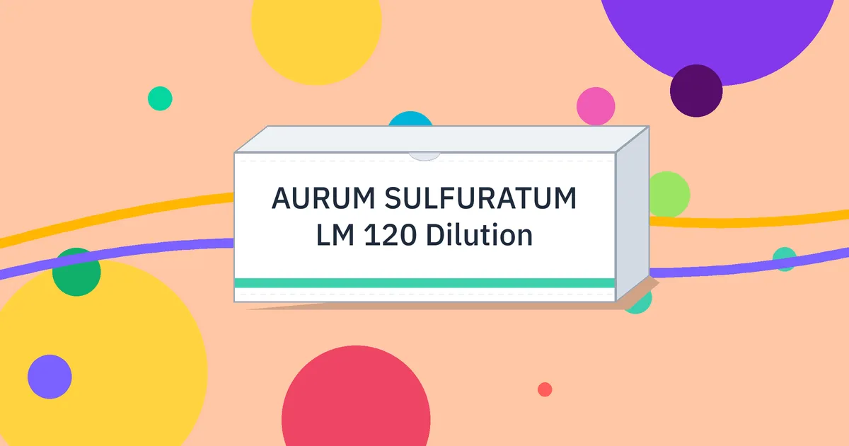 Symbolbild: Packung mit der Aufschrift AURUM SULFURATUM LM 120 Dilution (PZN 12786595) – Verfügbarkeit und Bezug in Apotheken in Frankfurt am Main
