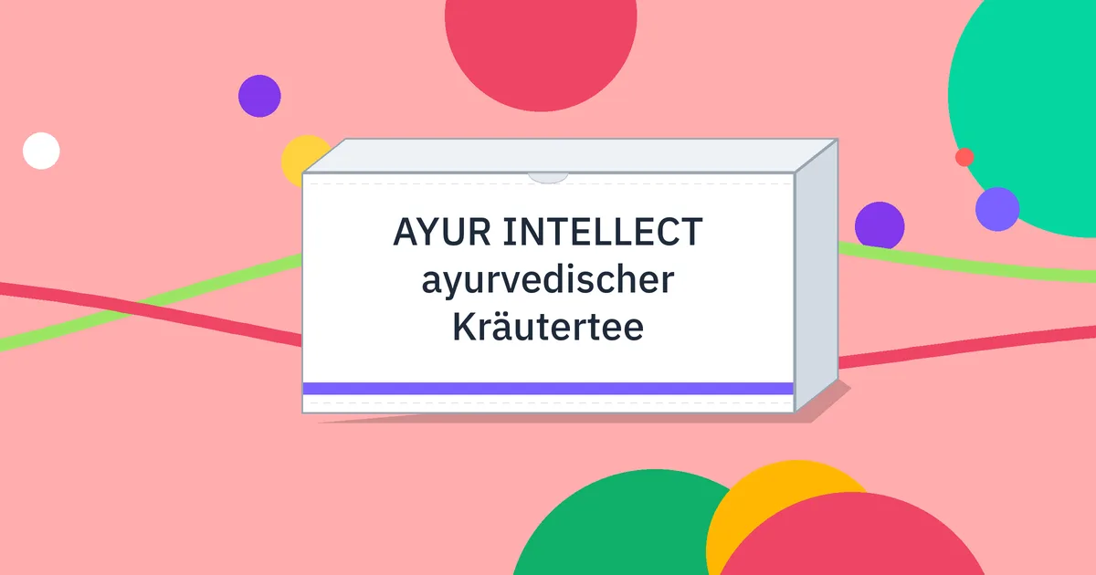 Symbolbild: Packung mit der Aufschrift AYUR INTELLECT ayurvedischer Kräutertee (PZN 01295003) – Verfügbarkeit und Bezug in Apotheken in Frankfurt am Main