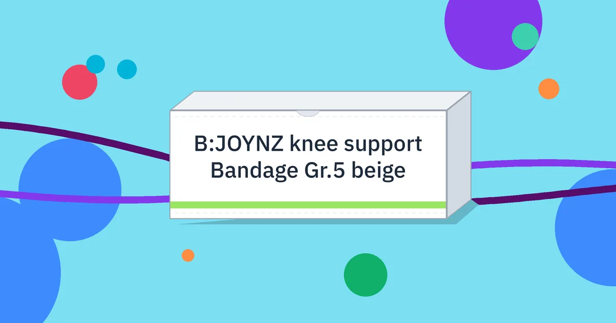 Symbolbild: Packung mit der Aufschrift B:JOYNZ knee support Bandage Gr.5 beige (PZN 20522427) – Verfügbarkeit und Bezug in Apotheken in Frankfurt am Main