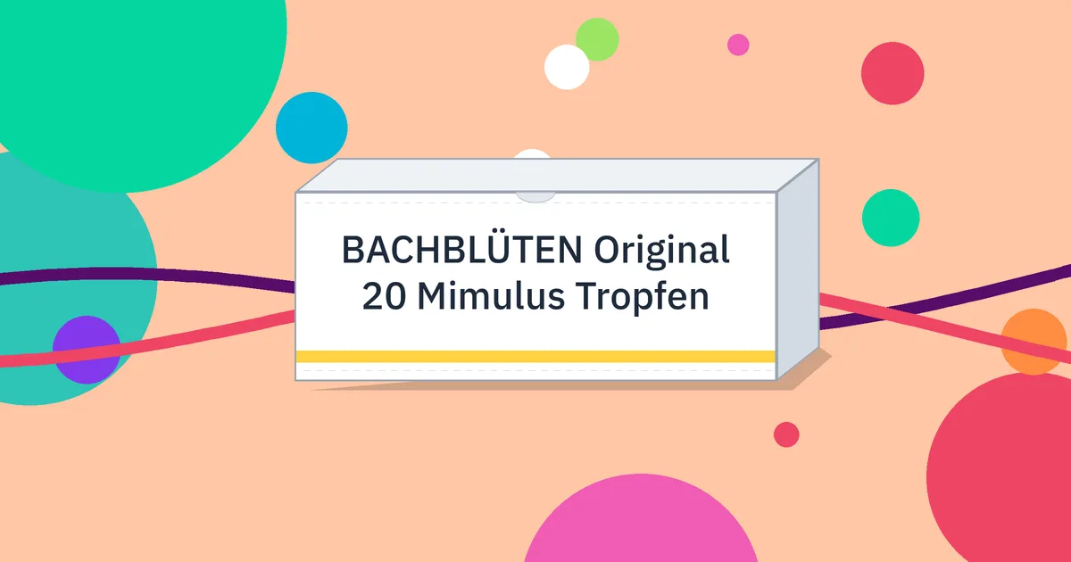 Symbolbild: Packung mit der Aufschrift BACHBLÜTEN Original 20 Mimulus Tropfen (PZN 16677408) – Verfügbarkeit und Bezug in Apotheken in Frankfurt am Main