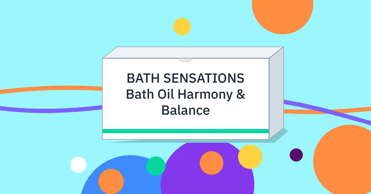 Symbolbild: Packung mit der Aufschrift BATH SENSATIONS Bath Oil Harmony & Balance (PZN 17857495) – Verfügbarkeit und Bezug in Apotheken in Frankfurt am Main