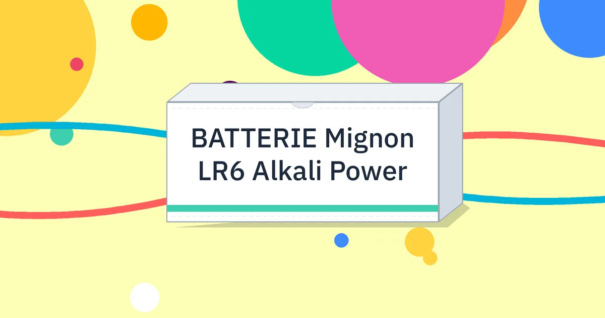 Symbolbild: Packung mit der Aufschrift BATTERIE Mignon LR6 Alkali Power (PZN 20581915) – Verfügbarkeit und Bezug in Apotheken in Frankfurt am Main