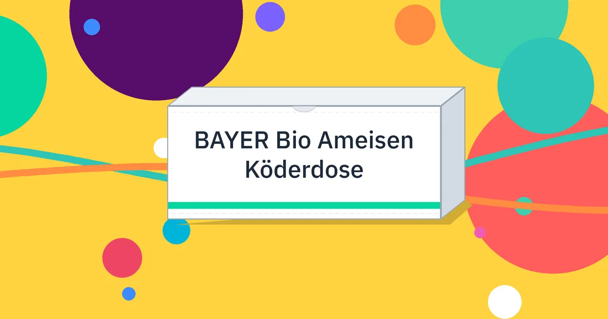 Symbolbild: Packung mit der Aufschrift BAYER Bio Ameisen Köderdose (PZN 09627278) – Verfügbarkeit und Bezug in Apotheken in Frankfurt am Main
