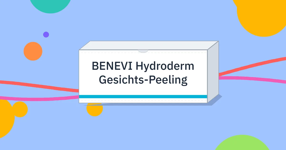 Symbolbild: Packung mit der Aufschrift BENEVI Hydroderm Gesichts-Peeling (PZN 06498142) – Verfügbarkeit und Bezug in Apotheken in Frankfurt am Main