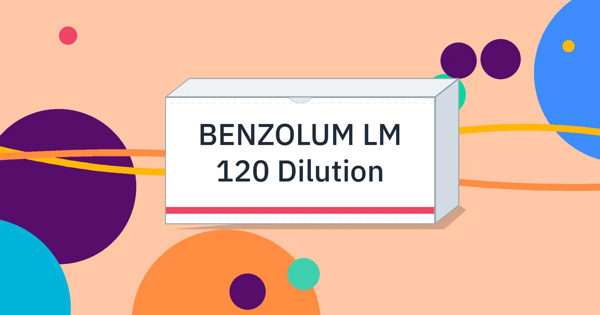 Symbolbild: Packung mit der Aufschrift BENZOLUM LM 120 Dilution (PZN 12792785) – Verfügbarkeit und Bezug in Apotheken in Frankfurt am Main