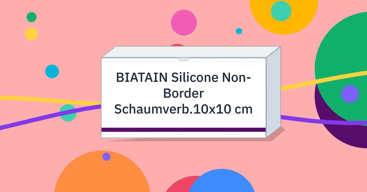 Symbolbild: Packung mit der Aufschrift BIATAIN Silicone Non-Border Schaumverb.10x10 cm (PZN 18654624) – Verfügbarkeit und Bezug in Apotheken in Frankfurt am Main