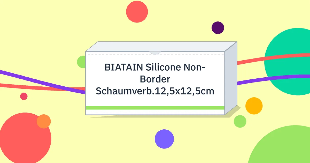 Symbolbild: Packung mit der Aufschrift BIATAIN Silicone Non-Border Schaumverb.12,5x12,5cm (PZN 18670267) – Verfügbarkeit und Bezug in Apotheken in Frankfurt am Main