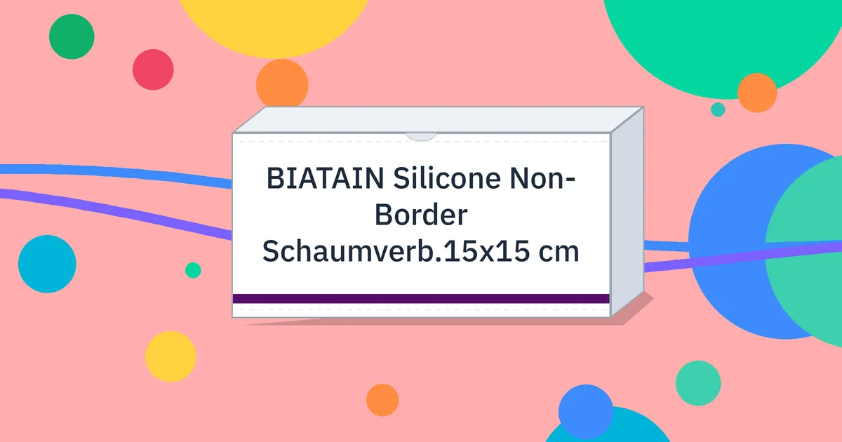 Symbolbild: Packung mit der Aufschrift BIATAIN Silicone Non-Border Schaumverb.15x15 cm (PZN 19223501) – Verfügbarkeit und Bezug in Apotheken in Frankfurt am Main