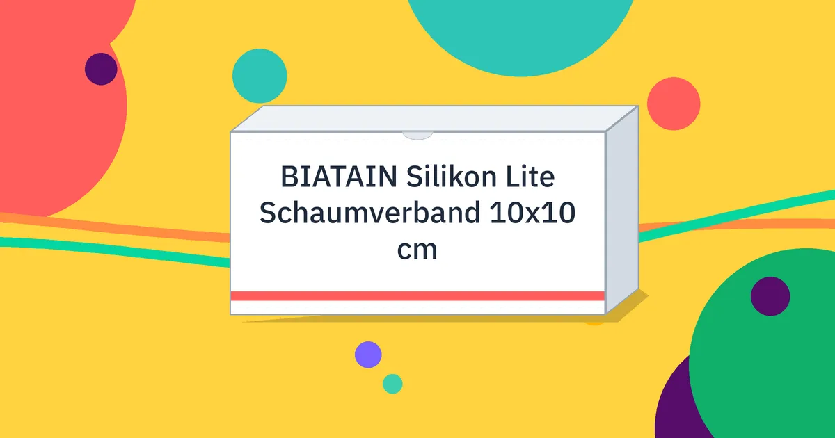 Symbolbild: Packung mit der Aufschrift BIATAIN Silikon Lite Schaumverband 10x10 cm (PZN 09731343) – Verfügbarkeit und Bezug in Apotheken in Frankfurt am Main