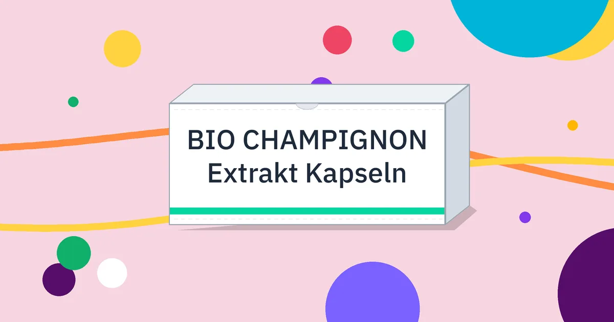 Symbolbild: Packung mit der Aufschrift BIO CHAMPIGNON Extrakt Kapseln (PZN 17626838) – Verfügbarkeit und Bezug in Apotheken in Frankfurt am Main