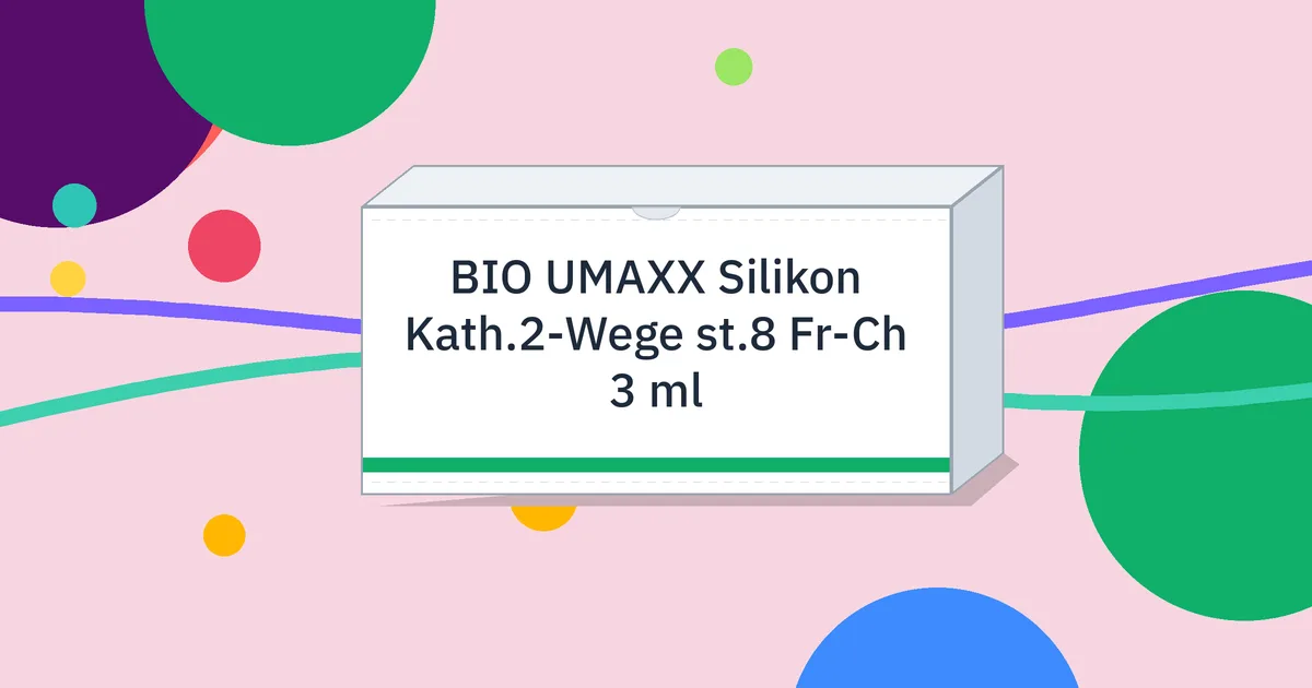 Symbolbild: Packung mit der Aufschrift BIO UMAXX Silikon Kath.2-Wege st.8 Fr-Ch 3 ml (PZN 05554996) – Verfügbarkeit und Bezug in Apotheken in Frankfurt am Main