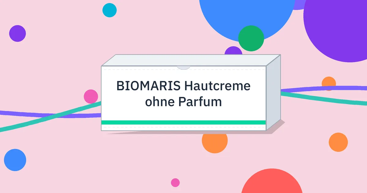 Symbolbild: Packung mit der Aufschrift BIOMARIS Hautcreme ohne Parfum (PZN 07452107) – Verfügbarkeit und Bezug in Apotheken in Frankfurt am Main
