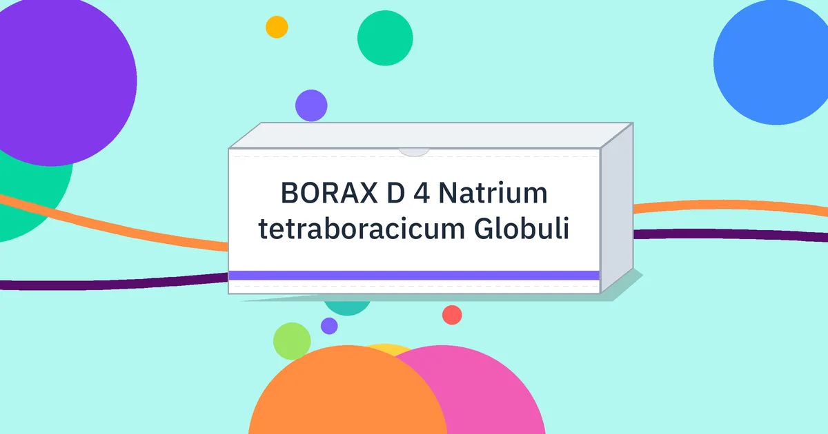 Symbolbild: Packung mit der Aufschrift BORAX D 4 Natrium tetraboracicum Globuli (PZN 17298908) – Verfügbarkeit und Bezug in Apotheken in Frankfurt am Main
