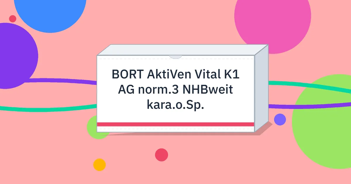 Symbolbild: Packung mit der Aufschrift BORT AktiVen Vital K1 AG norm.3 NHBweit kara.o.Sp. (PZN 13735016) – Verfügbarkeit und Bezug in Apotheken in Frankfurt am Main