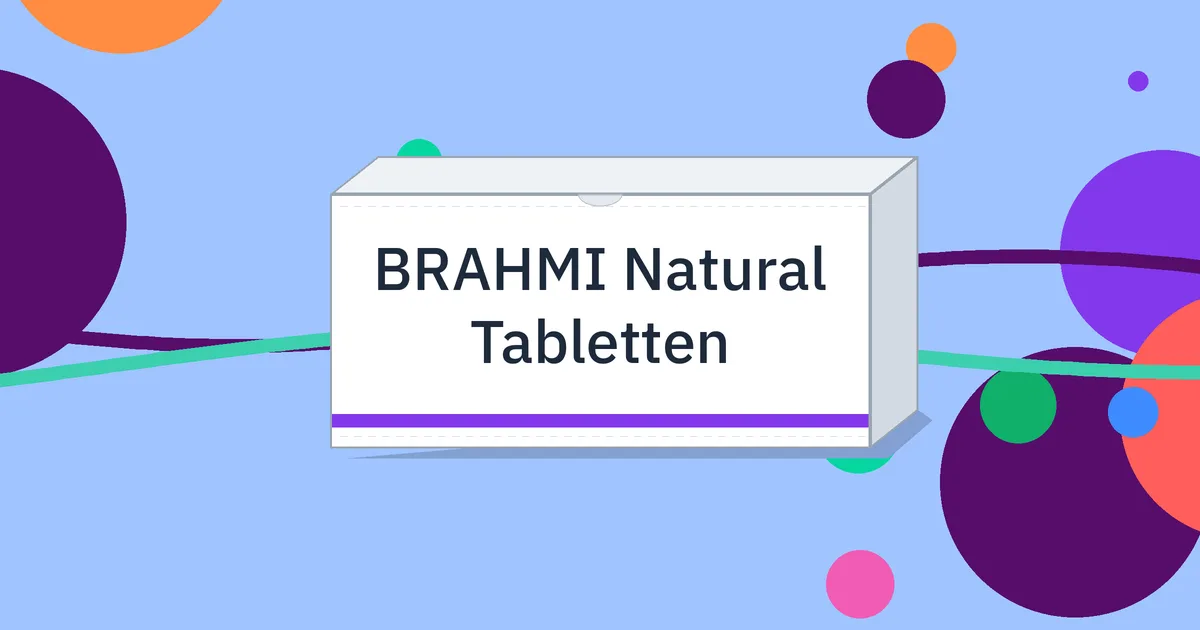 Symbolbild: Packung mit der Aufschrift BRAHMI Natural Tabletten (PZN 19155113) – Verfügbarkeit und Bezug in Apotheken in Frankfurt am Main