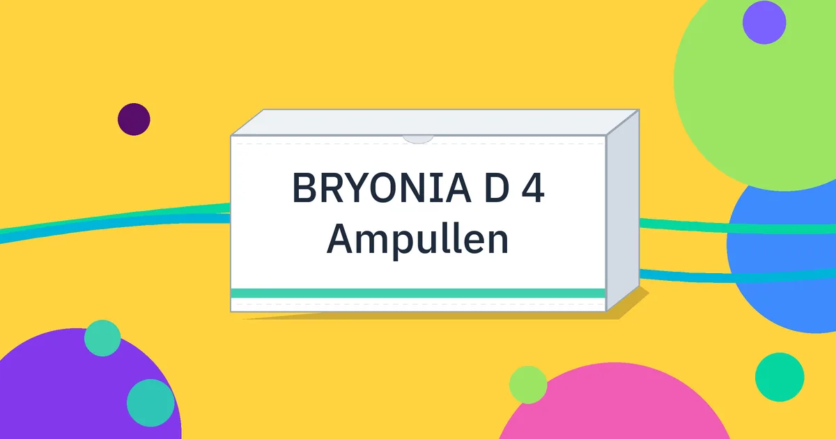 Symbolbild: Packung mit der Aufschrift BRYONIA D 4 Ampullen (PZN 11704589) – Verfügbarkeit und Bezug in Apotheken in Frankfurt am Main