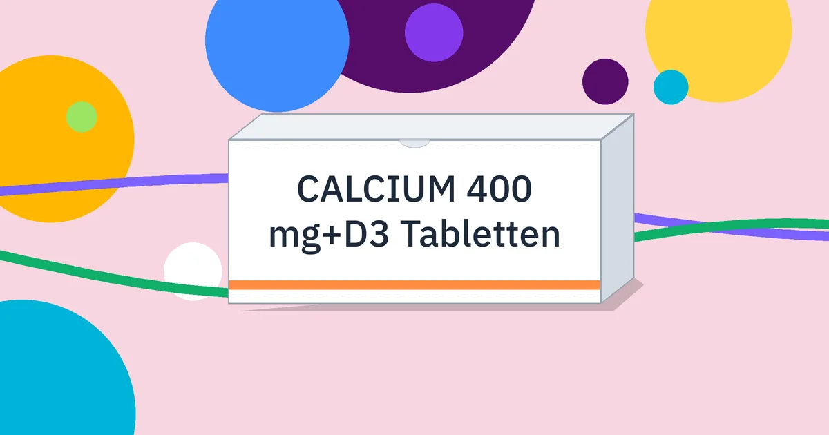 Symbolbild: Packung mit der Aufschrift CALCIUM 400 mg+D3 Tabletten (PZN 09538066) – Verfügbarkeit und Bezug in Apotheken in Frankfurt am Main
