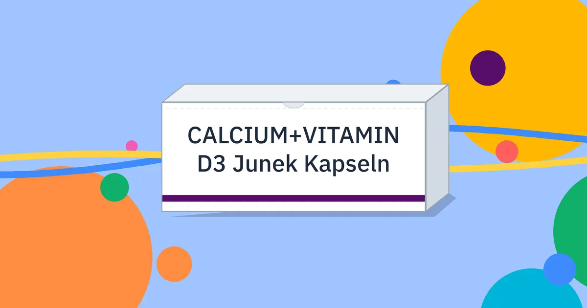 Symbolbild: Packung mit der Aufschrift CALCIUM+VITAMIN D3 Junek Kapseln (PZN 01643438) – Verfügbarkeit und Bezug in Apotheken in Frankfurt am Main