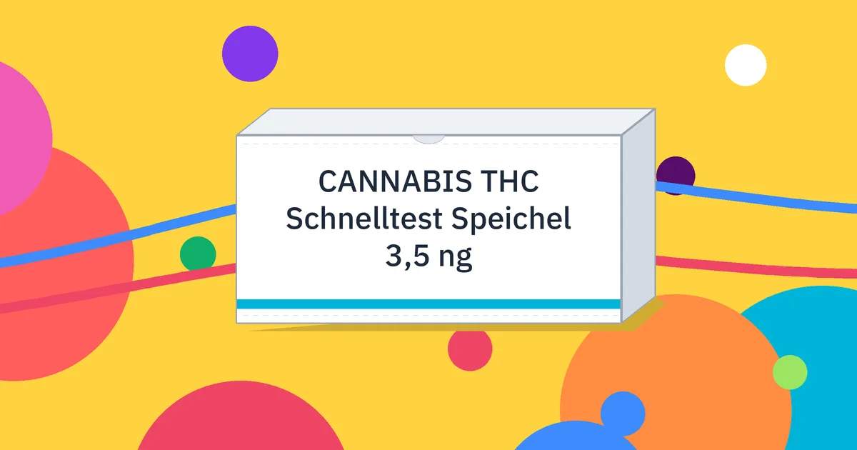Symbolbild: Packung mit der Aufschrift CANNABIS THC Schnelltest Speichel 3,5 ng (PZN 19752731) – Verfügbarkeit und Bezug in Apotheken in Frankfurt am Main