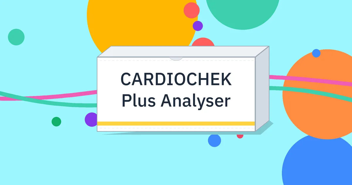 Symbolbild: Packung mit der Aufschrift CARDIOCHEK Plus Analyser (PZN 16486252) – Verfügbarkeit und Bezug in Apotheken in Frankfurt am Main