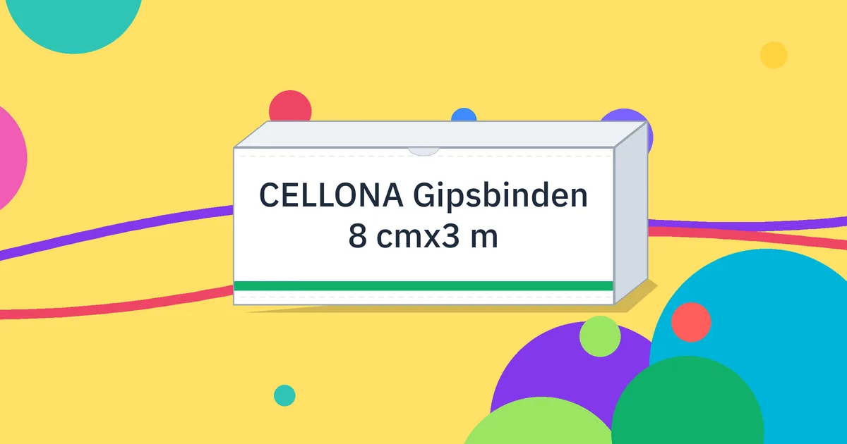 Symbolbild: Packung mit der Aufschrift CELLONA Gipsbinden 8 cmx3 m (PZN 03150852) – Verfügbarkeit und Bezug in Apotheken in Frankfurt am Main