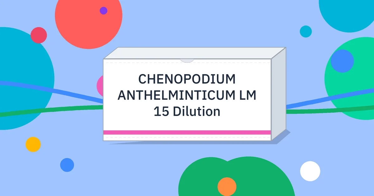 Symbolbild: Packung mit der Aufschrift CHENOPODIUM ANTHELMINTICUM LM 15 Dilution (PZN 13440841) – Verfügbarkeit und Bezug in Apotheken in Frankfurt am Main
