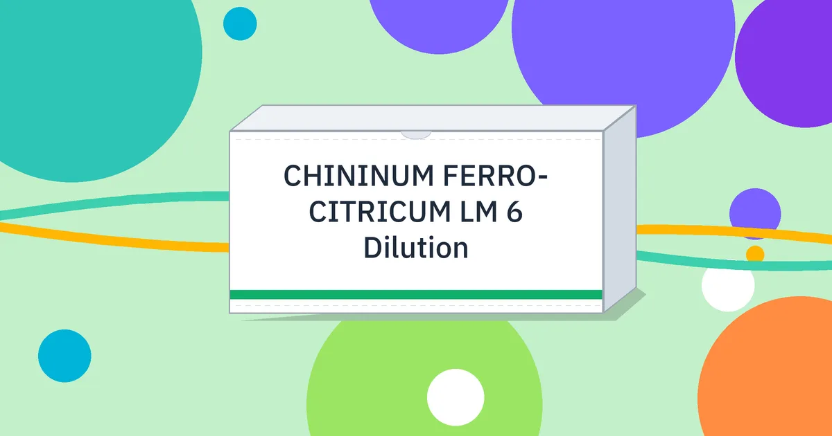 Symbolbild: Packung mit der Aufschrift CHININUM FERRO-CITRICUM LM 6 Dilution (PZN 13442159) – Verfügbarkeit und Bezug in Apotheken in Frankfurt am Main