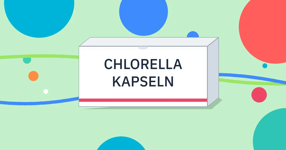 Symbolbild: Packung mit der Aufschrift CHLORELLA KAPSELN (PZN 18365469) – Verfügbarkeit und Bezug in Apotheken in Frankfurt am Main
