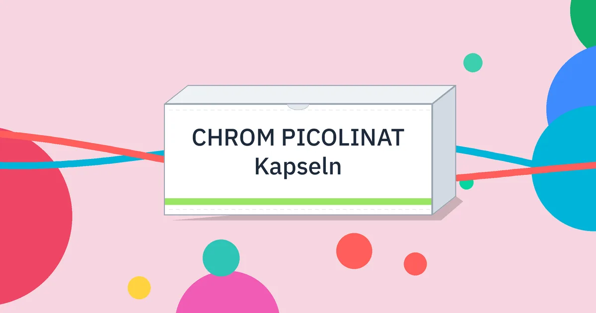 Symbolbild: Packung mit der Aufschrift CHROM PICOLINAT Kapseln (PZN 15868603) – Verfügbarkeit und Bezug in Apotheken in Frankfurt am Main