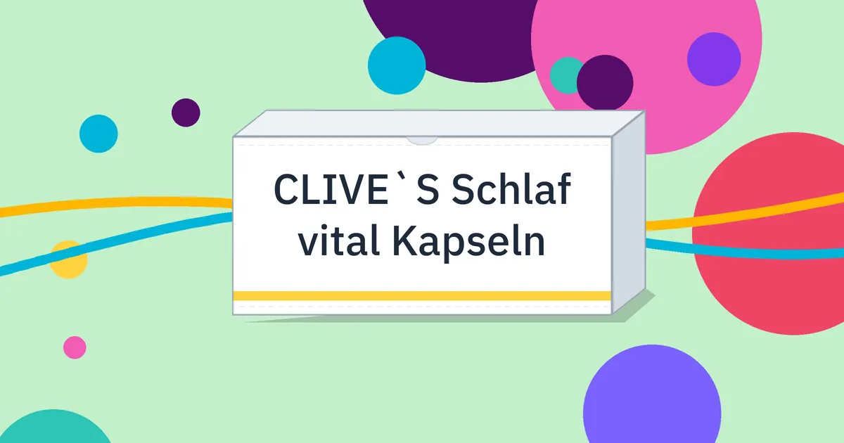 Symbolbild: Packung mit der Aufschrift CLIVE`S Schlaf vital Kapseln (PZN 11856460) – Verfügbarkeit und Bezug in Apotheken in Frankfurt am Main