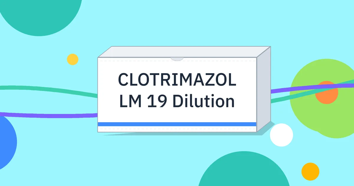 Symbolbild: Packung mit der Aufschrift CLOTRIMAZOL LM 19 Dilution (PZN 12822724) – Verfügbarkeit und Bezug in Apotheken in Frankfurt am Main
