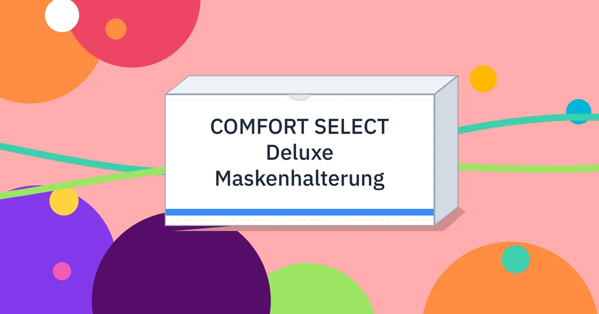 Symbolbild: Packung mit der Aufschrift COMFORT SELECT Deluxe Maskenhalterung (PZN 00655333) – Verfügbarkeit und Bezug in Apotheken in Frankfurt am Main