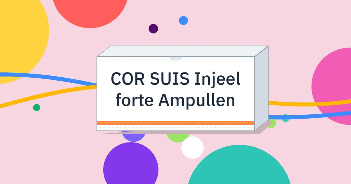 Symbolbild: Packung mit der Aufschrift COR SUIS Injeel forte Ampullen (PZN 00242281) – Verfügbarkeit und Bezug in Apotheken in Frankfurt am Main