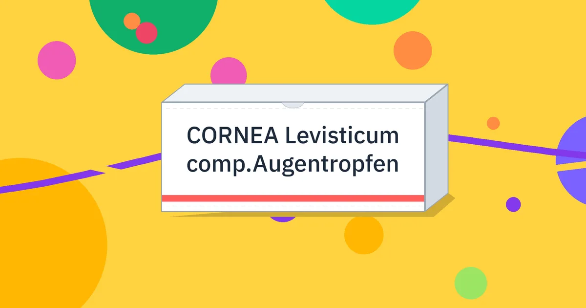 Symbolbild: Packung mit der Aufschrift CORNEA Levisticum comp.Augentropfen (PZN 01448091) – Verfügbarkeit und Bezug in Apotheken in Frankfurt am Main