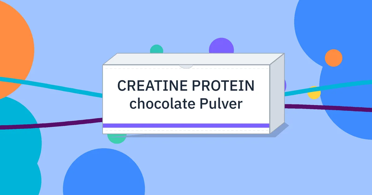 Symbolbild: Packung mit der Aufschrift CREATINE PROTEIN chocolate Pulver (PZN 11646998) – Verfügbarkeit und Bezug in Apotheken in Frankfurt am Main