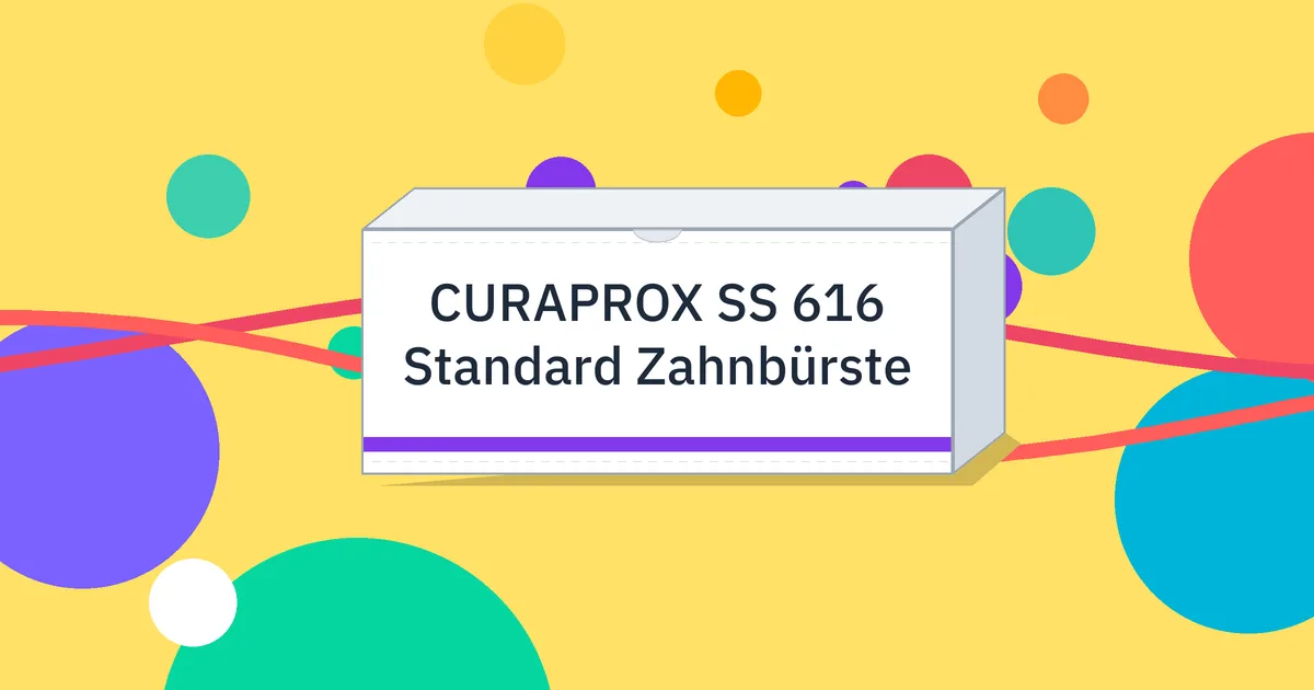 Symbolbild: Packung mit der Aufschrift CURAPROX SS 616 Standard Zahnbürste (PZN 08671596) – Verfügbarkeit und Bezug in Apotheken in Frankfurt am Main