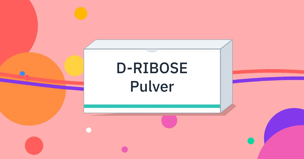 Symbolbild: Packung mit der Aufschrift D-RIBOSE Pulver (PZN 10253311) – Verfügbarkeit und Bezug in Apotheken in Frankfurt am Main