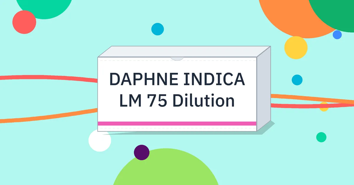 Symbolbild: Packung mit der Aufschrift DAPHNE INDICA LM 75 Dilution (PZN 13461725) – Verfügbarkeit und Bezug in Apotheken in Frankfurt am Main