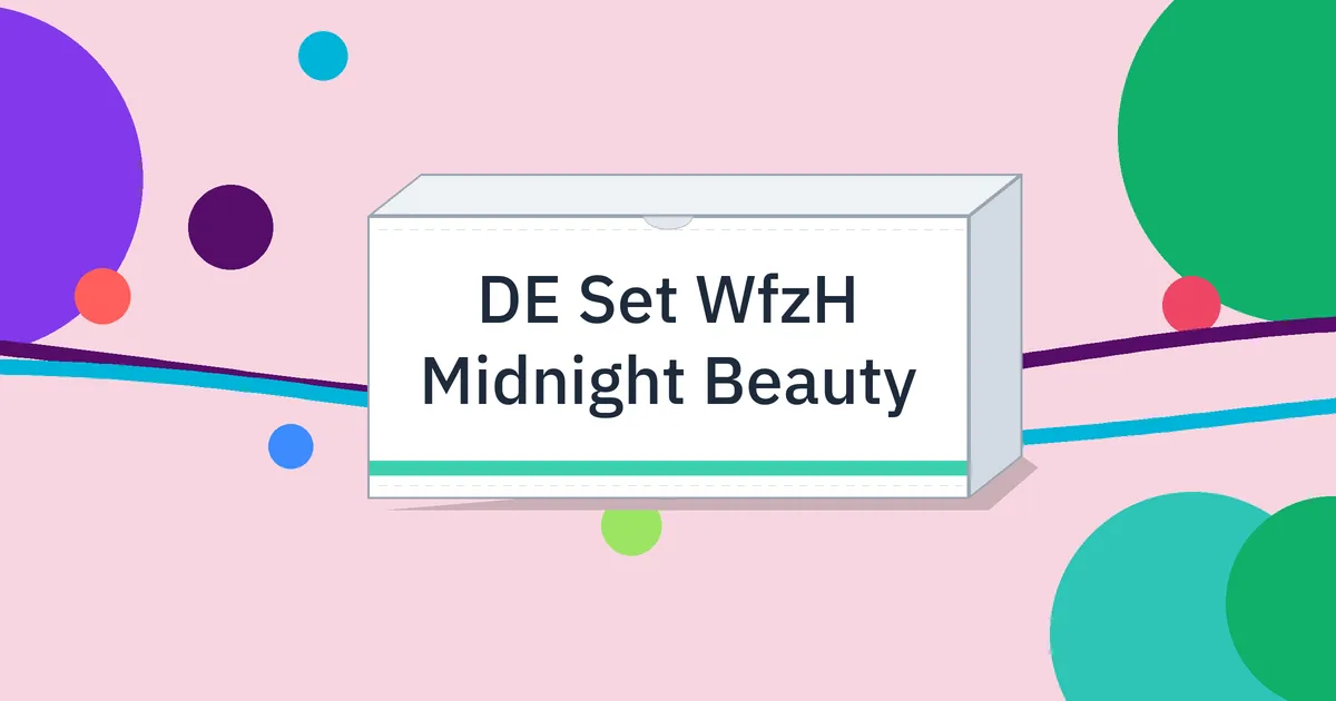 Symbolbild: Packung mit der Aufschrift DE Set WfzH Midnight Beauty (PZN 17457413) – Verfügbarkeit und Bezug in Apotheken in Frankfurt am Main